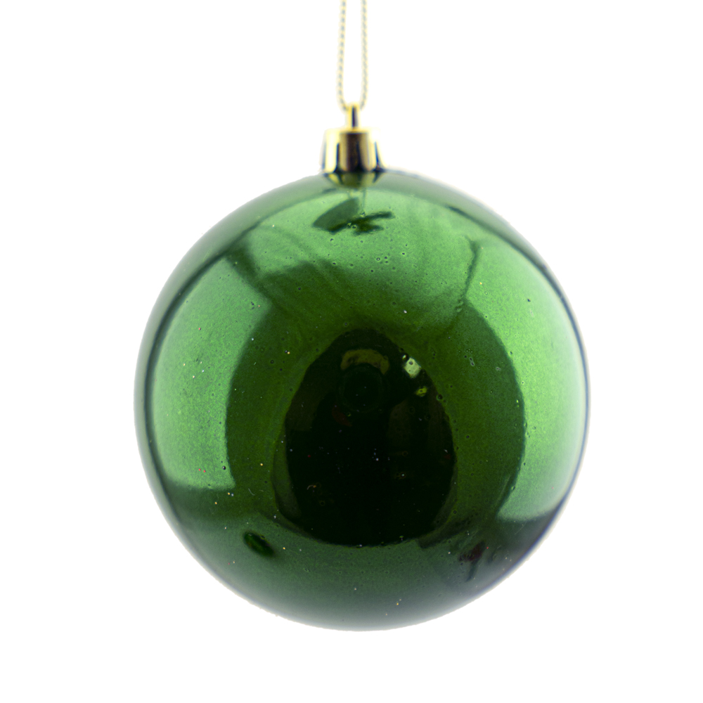 BALL 90MM PEARL DARK GREEN - Christmas Forever