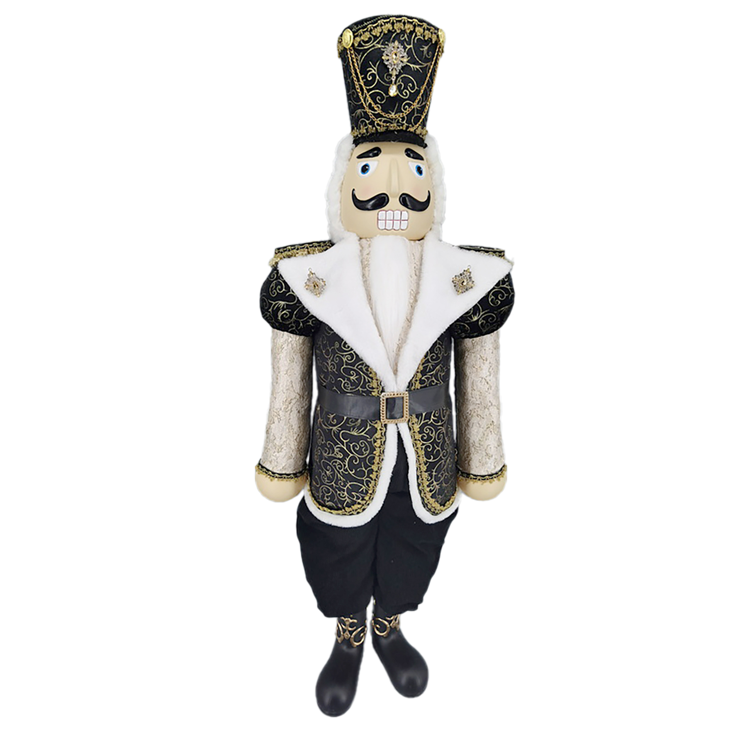 NUTCRACKER SOLDIER STANDING 50.5" IN BLACK/GOLD ROYALTY SUIT ...
