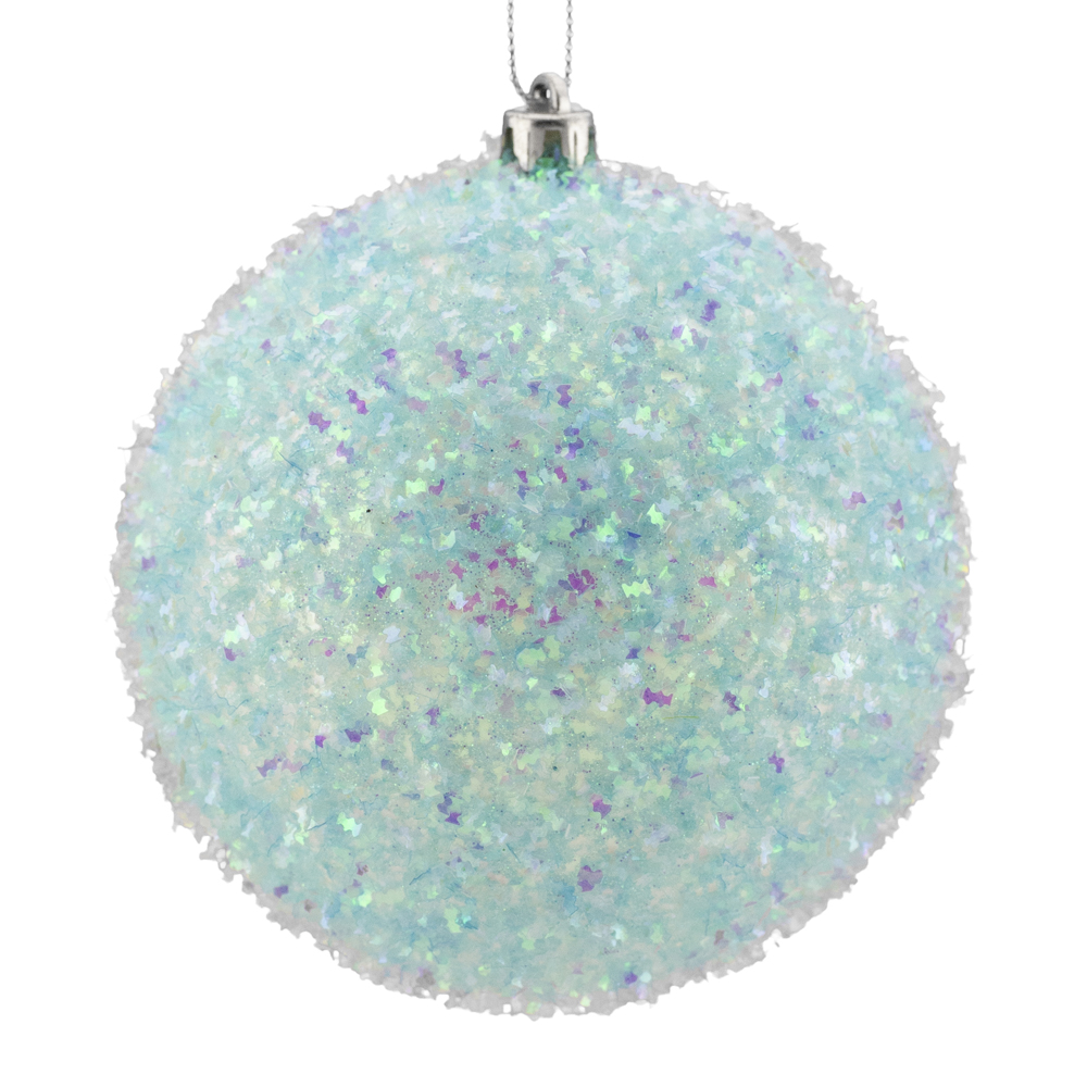 BALL BLUE ICE 100MM 3D IRRR GLITTER - Christmas Forever