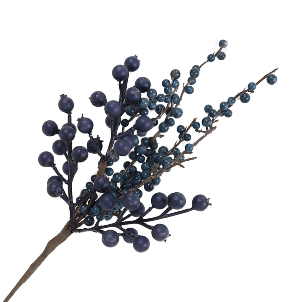 SPRAY BERRY 12" BLUE BERRIES - Christmas Forever