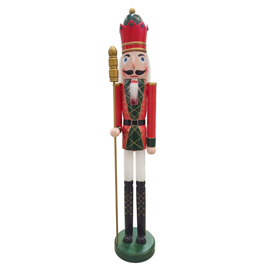 NUTCRACKER WOODEN STANDING 60" RED - Christmas Forever