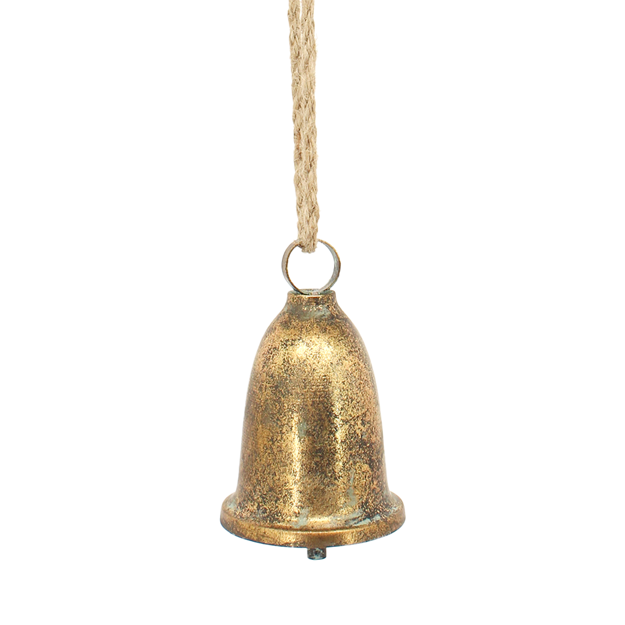 LIBERTY BELL 1PC 4" GOLDEN BRONZE W/ ROPE HANGER - Christmas Forever