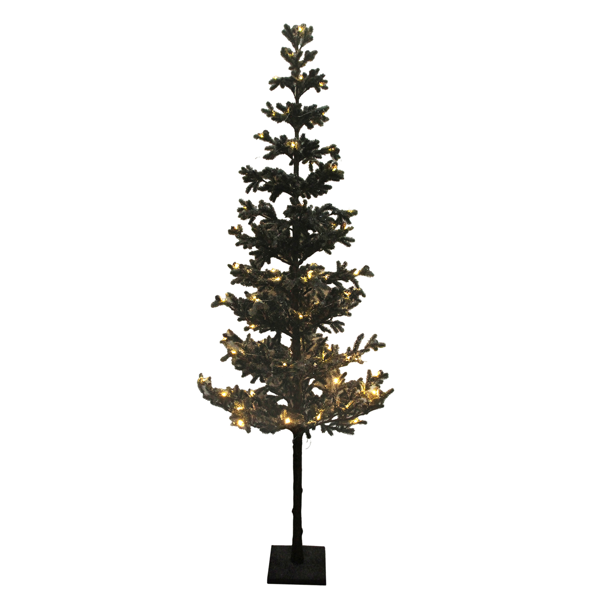 TREE SNOW FROSTED ALPINE 72" PRE-LIT W/ GLITTER - Christmas Forever