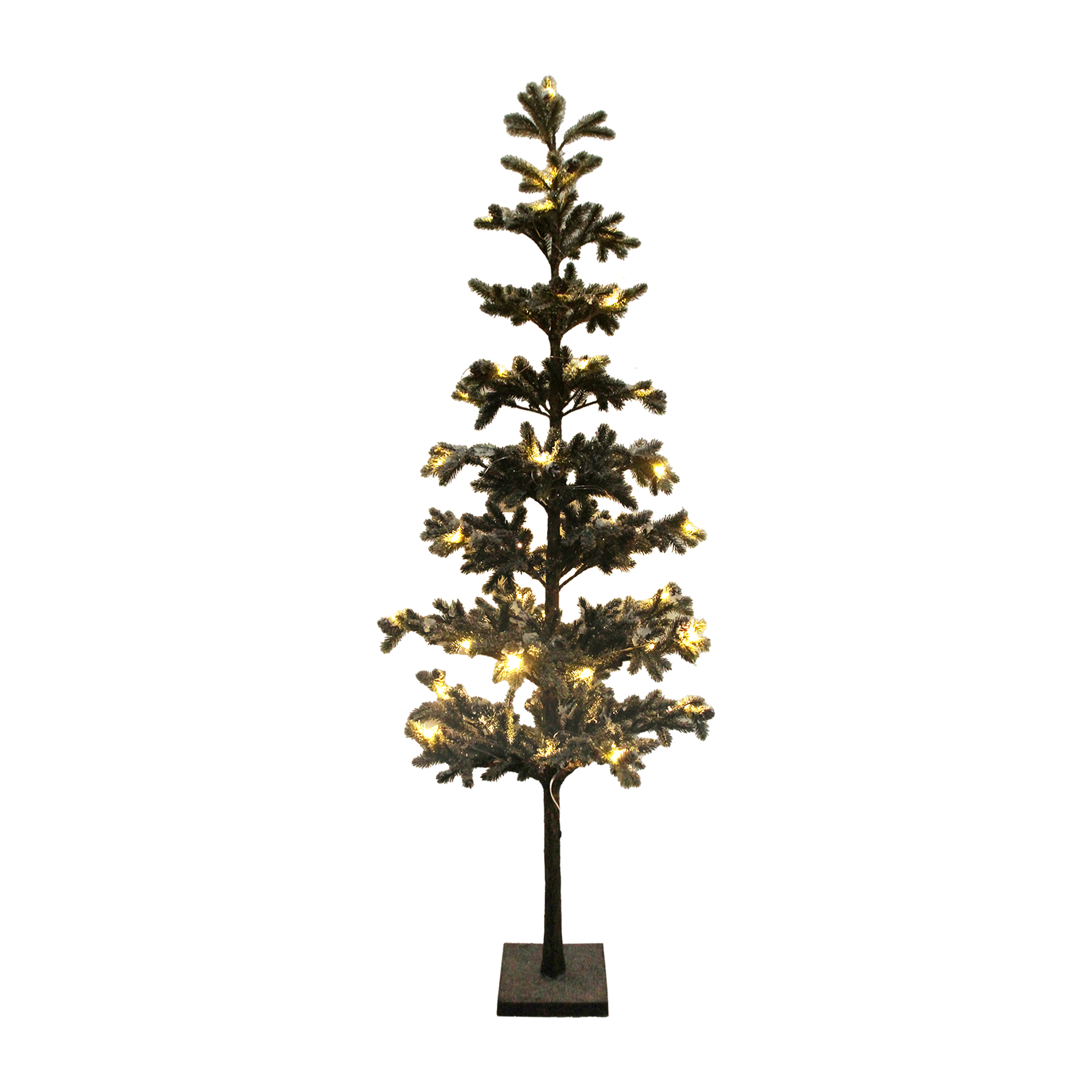 TREE SNOW FROSTED ALPINE 48" PRE-LIT W/ GLITTER - Christmas Forever