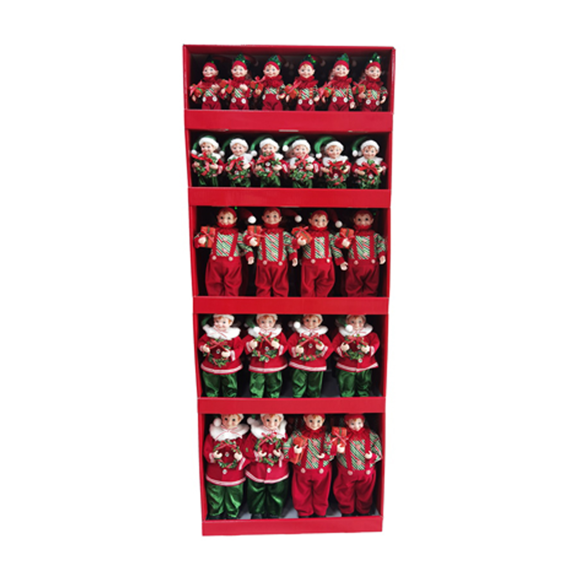 ELF STANDING RED/GREEN 2 STYLES HOLDING WREATH/GIFT (8"/84PC|12"/32PC ...