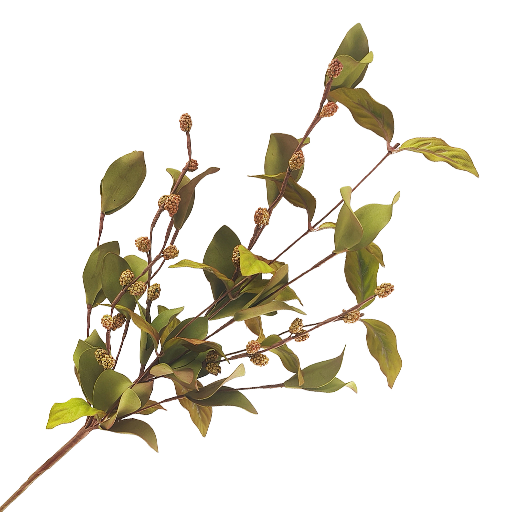 FALL SPRAY FALL LEAVES GREEN 18" W/ MINI-BERRIES - Christmas Forever